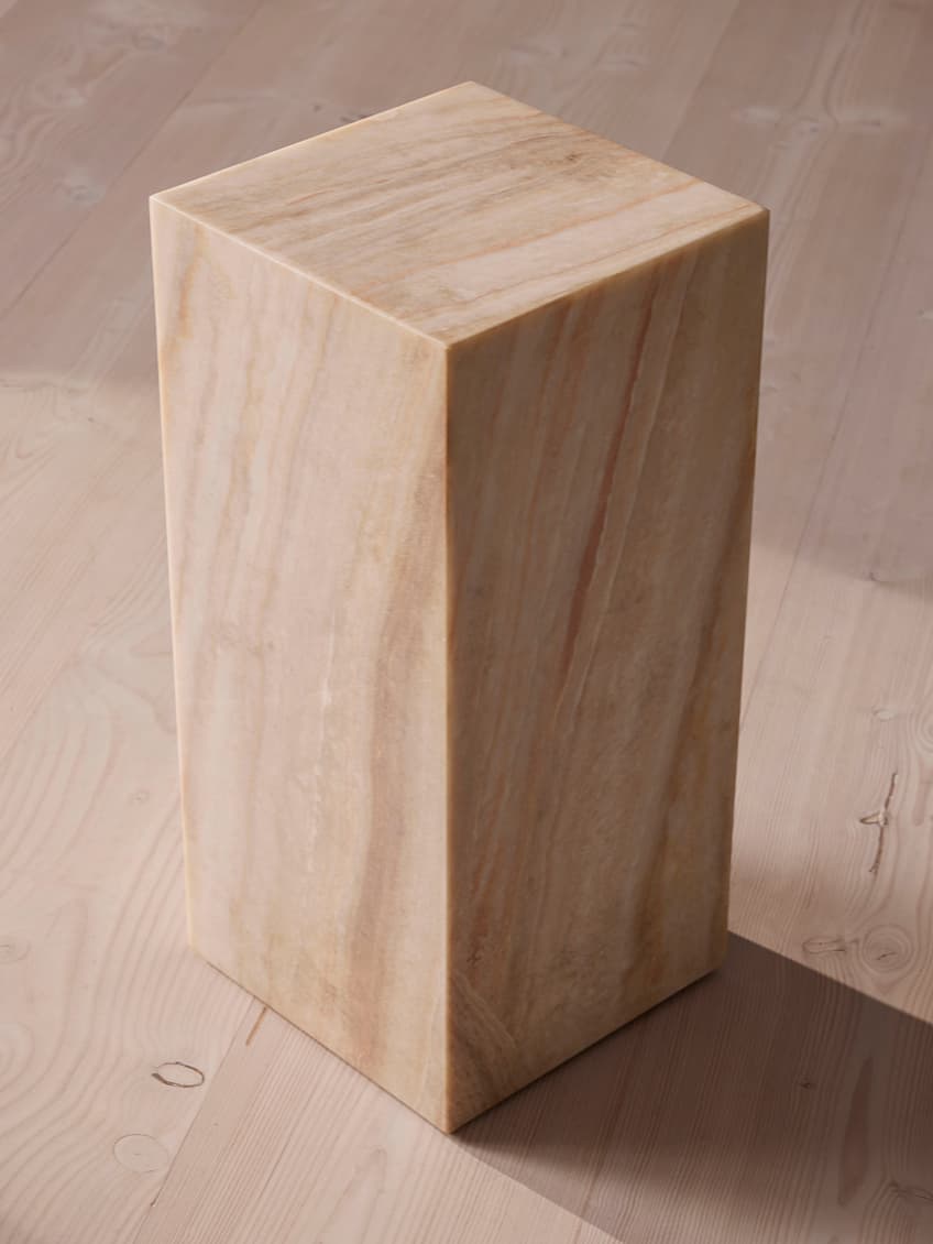 Delos Plinth, Wood Onyx, Small