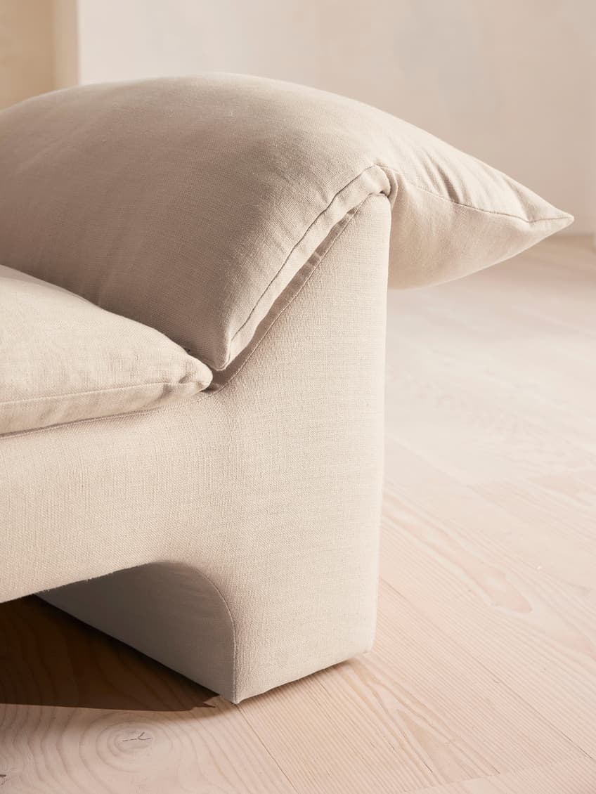Wyatt Three Seater Sofa, Linen, Bisque