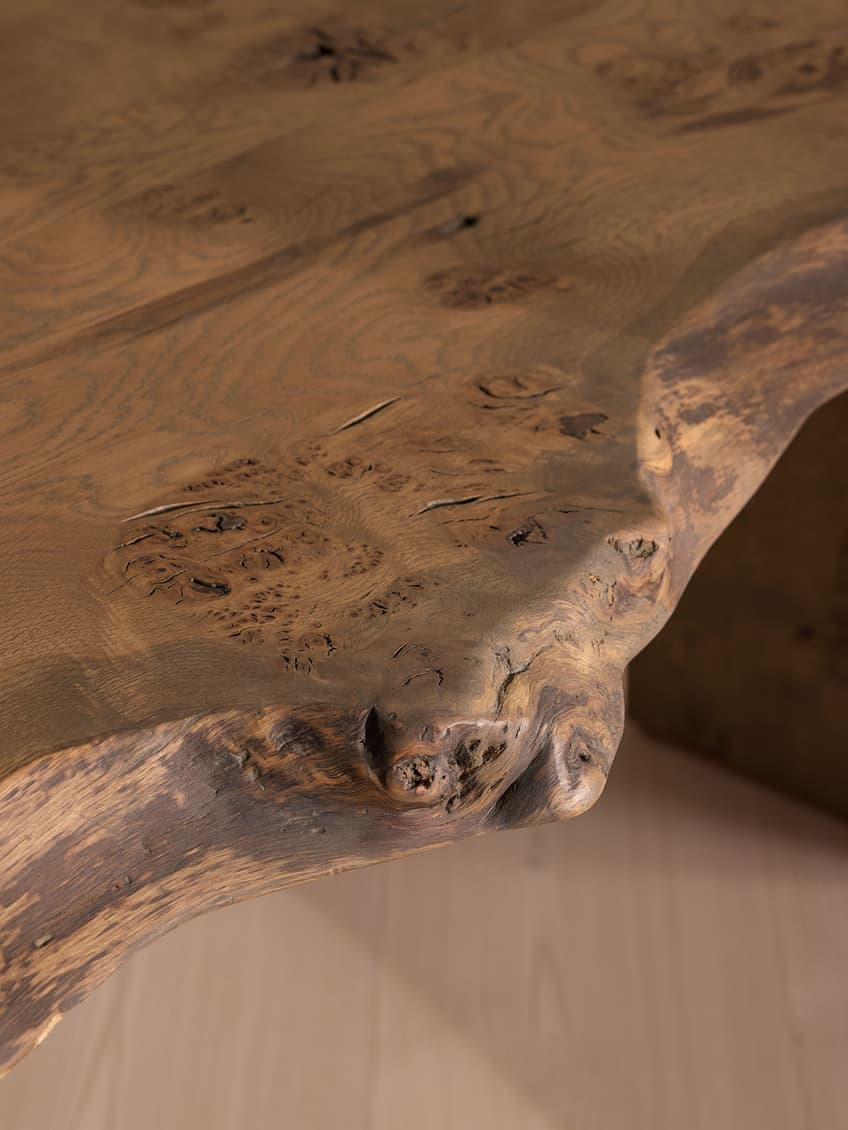 Calne Desk, Aged Oak, Grommet, Left, 140cm