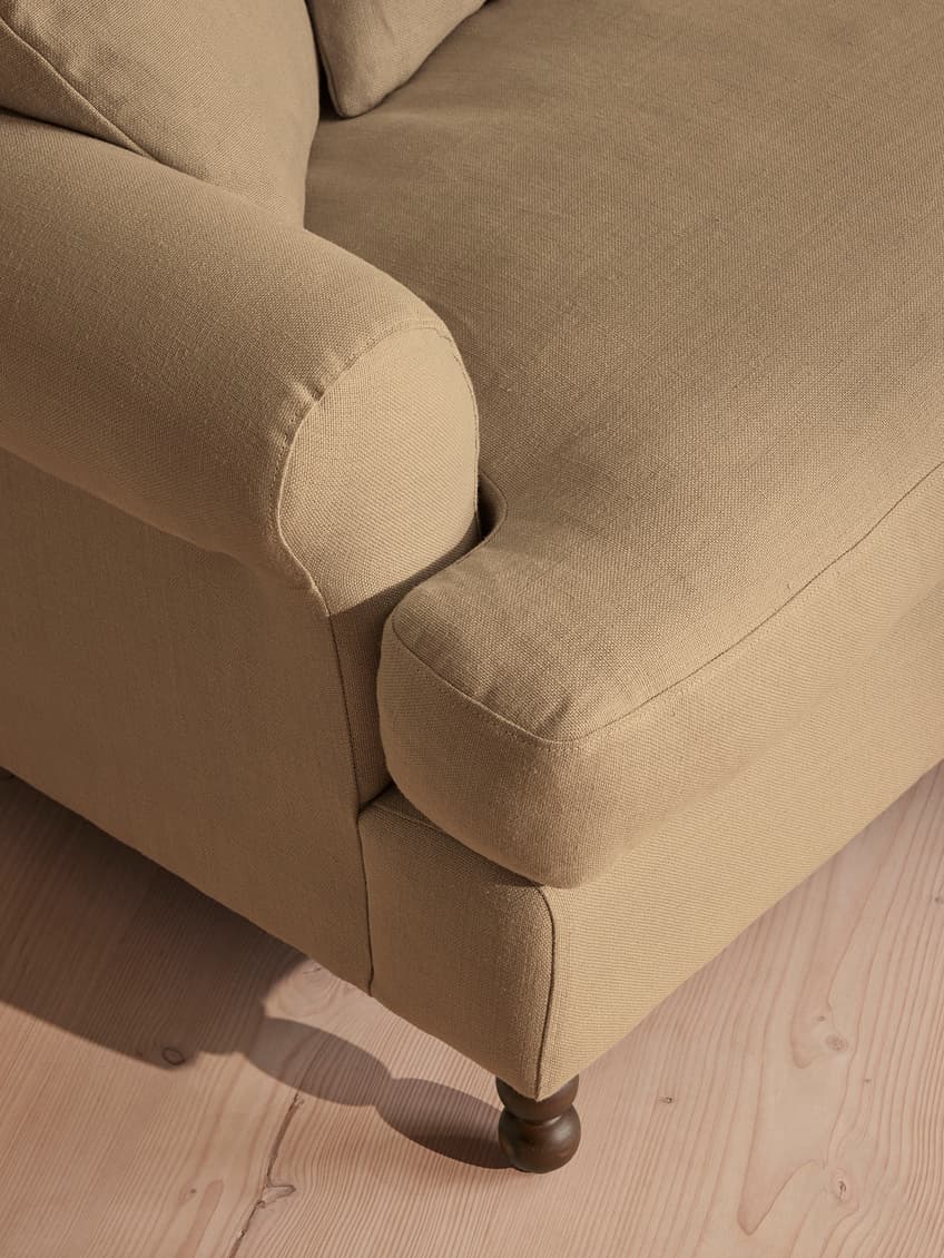 Audrey Loveseat, Linen, Wheat, US