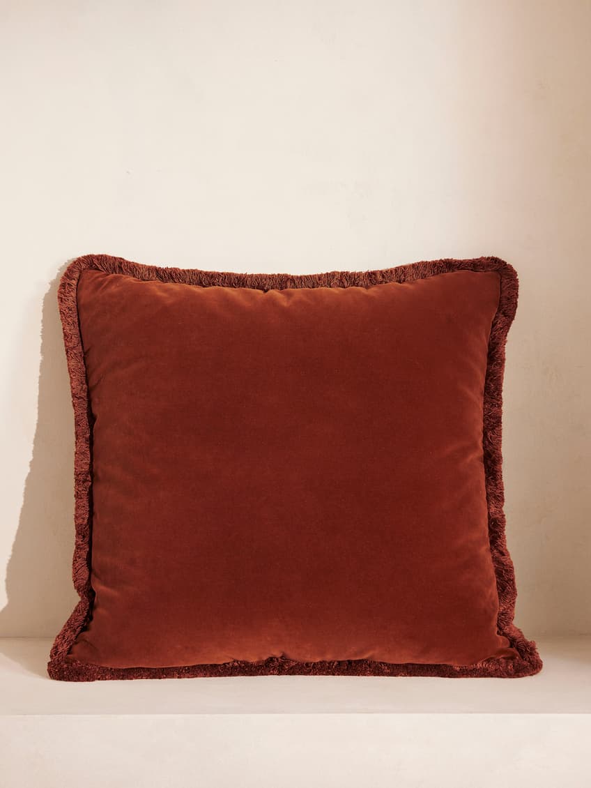 Margeaux Large Square Cushion, Rust