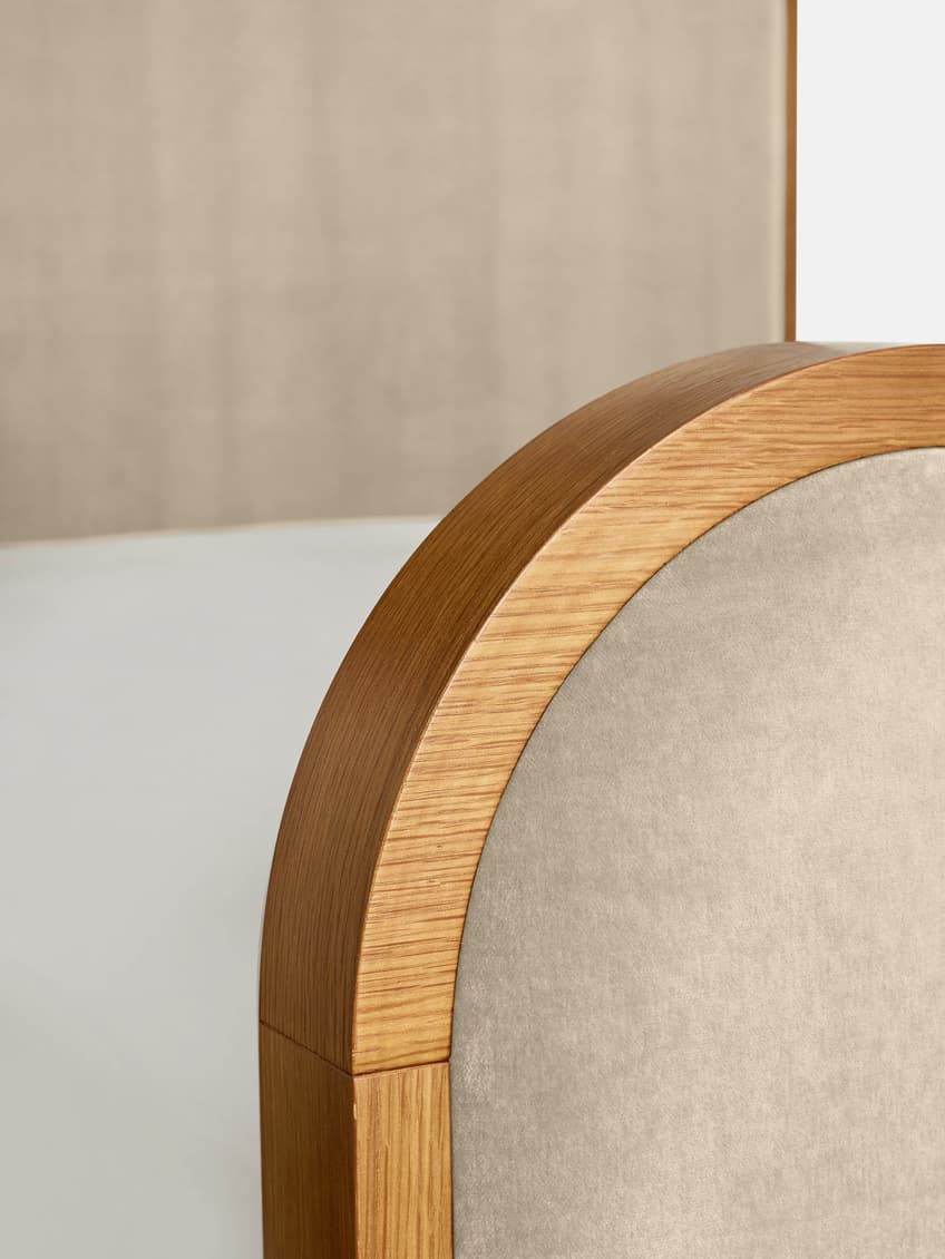 Lawrence Bed, Super King, Velvet, Camel