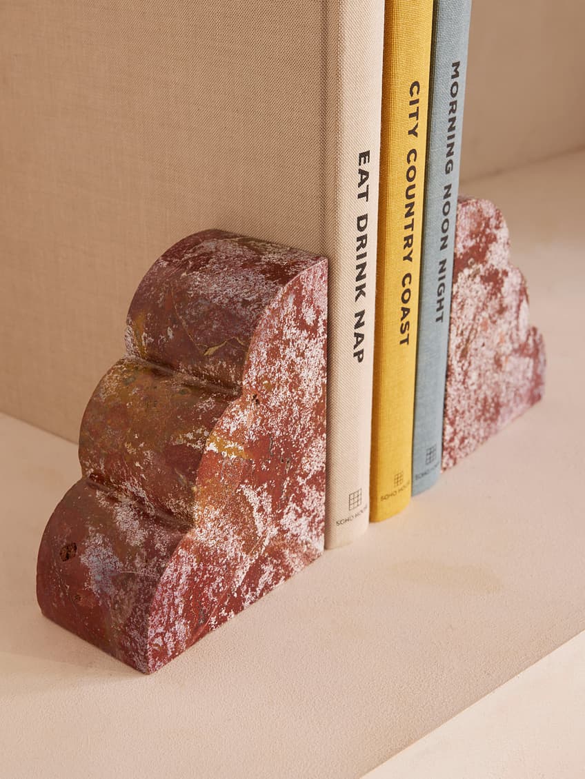 Joanie Jasper Stone Scalloped Bookends