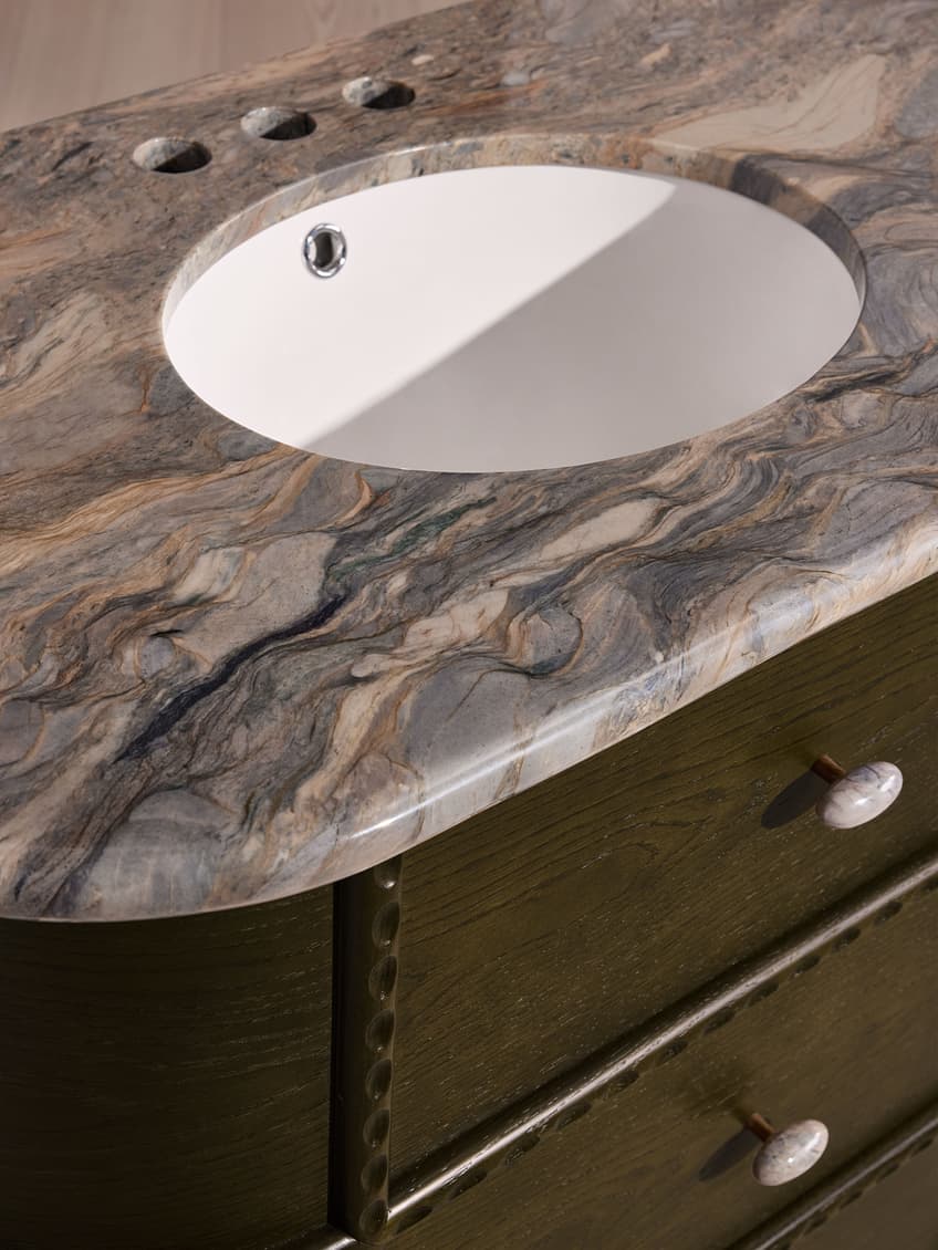 Pietro Single Vanity, Brazilian Quartzite