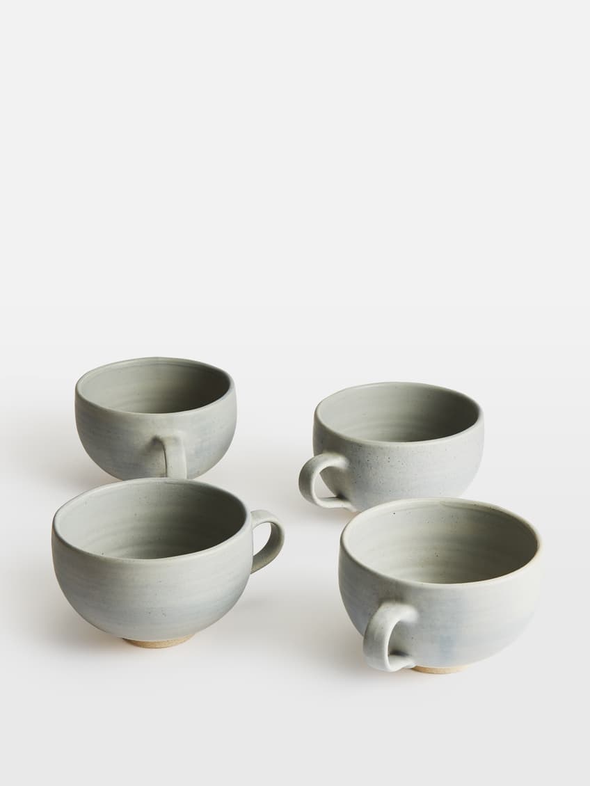 Morley Mug, Grey, Set of Four