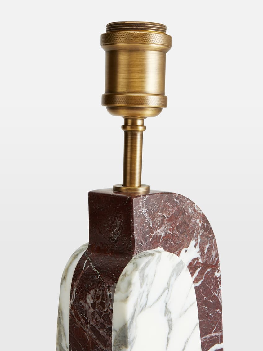 Darcy Marble Table Lamp, White