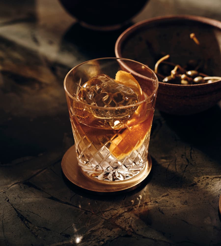 Barwell Cut Crystal Rocks Glass, Set of Four