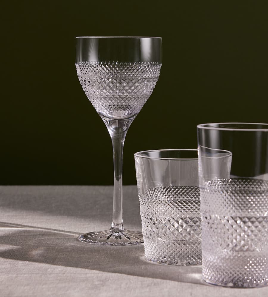 Huxley Cut Crystal Red Wine Glass, Set of Four