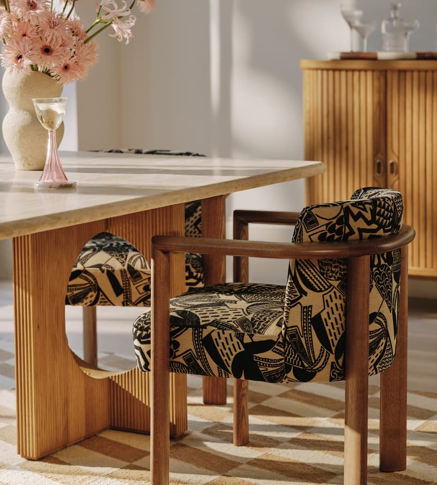 Aria Dining Chair, Daxton Jacquard