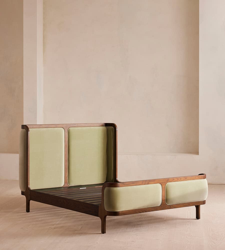 Belsa Bed, Super king, Velvet, Lichen