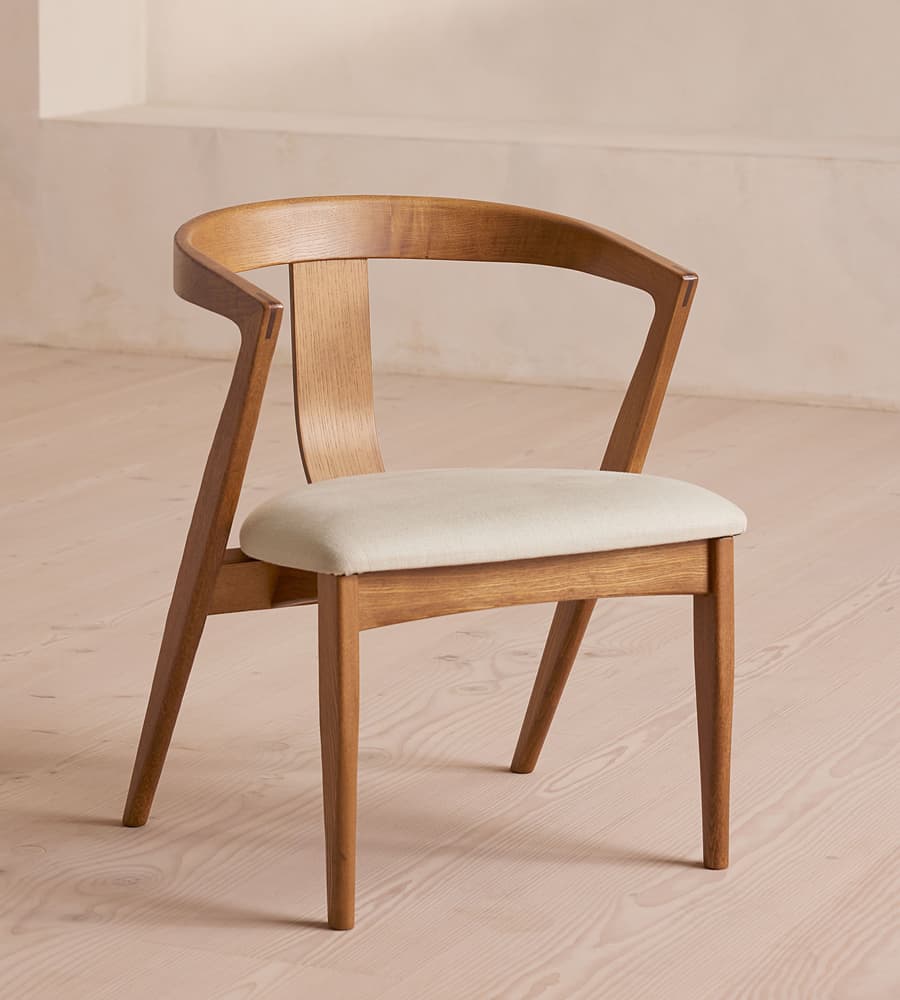 Edwin Dining Chair, Natural Linen, US