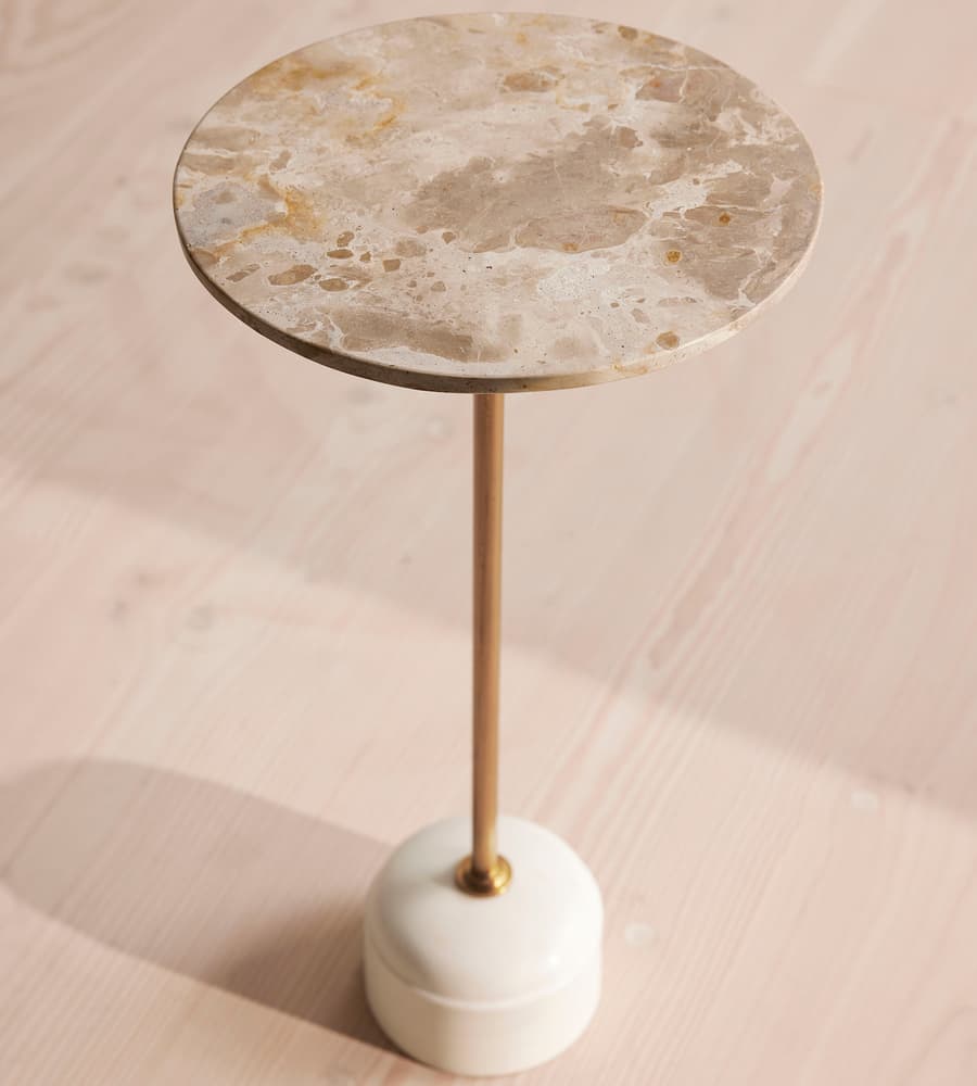 Fleet Side Table, Small, Kapri Marble