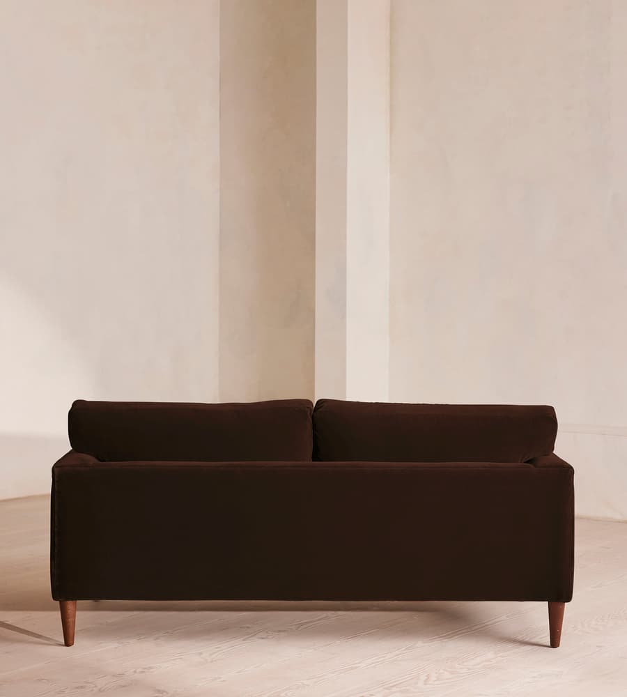 Reya Two Seater, Sofa, Velvet, Chocolate, US