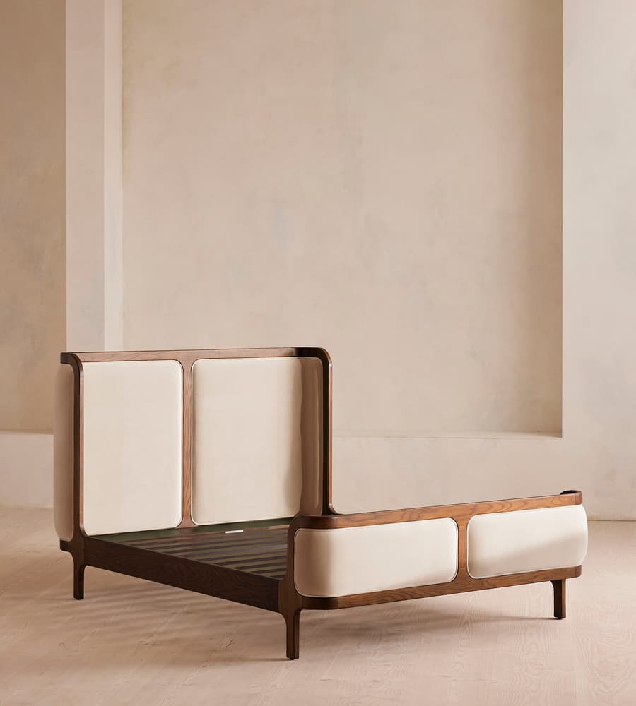 Belsa Bed, Full, Velvet, Porcelain, US