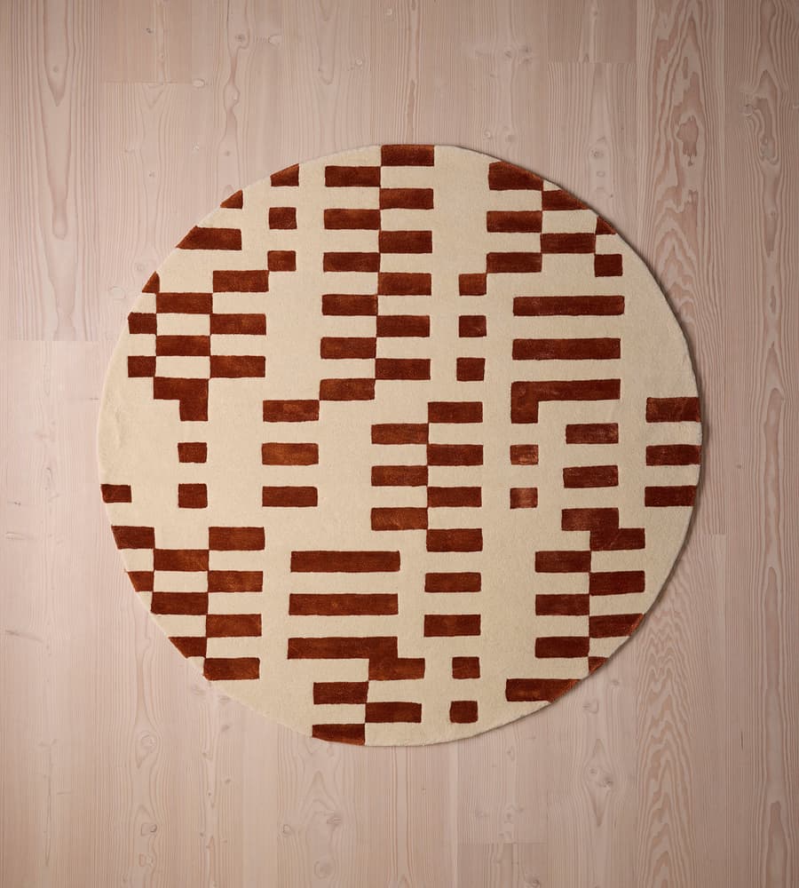 Raya Rug, Rust Round 200 x 200cm