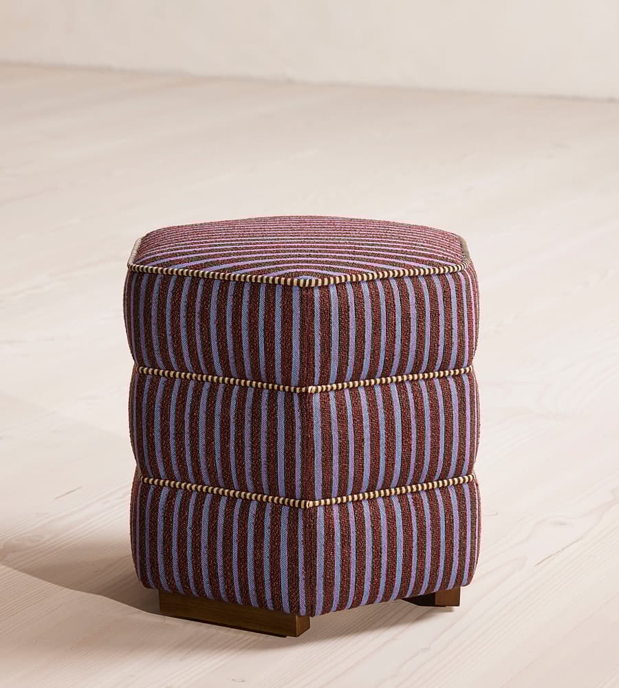 Lyla Footstool, Kortini Stripe