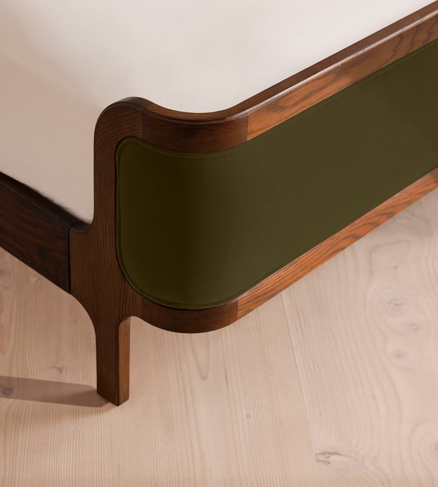 Belsa Bed, King, Velvet, Olive
