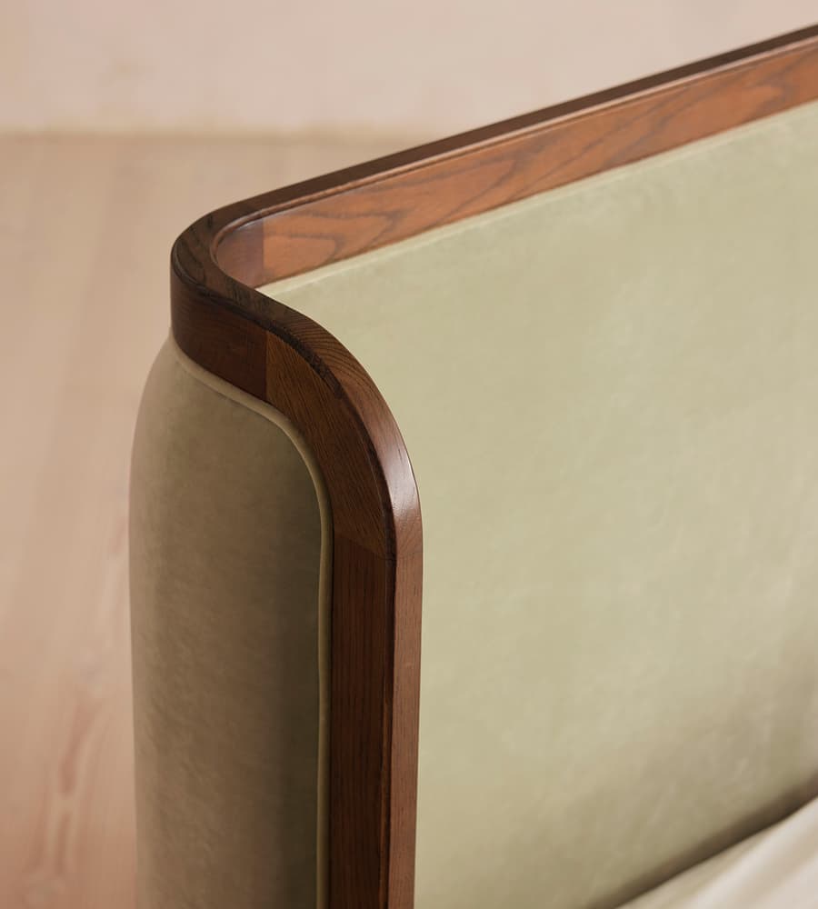 Belsa Bed, Super king, Velvet, Lichen