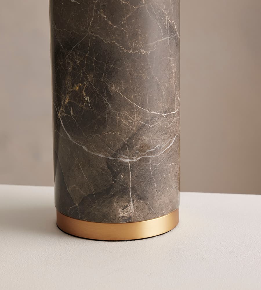 Remi Stone Table Lamp, Brown