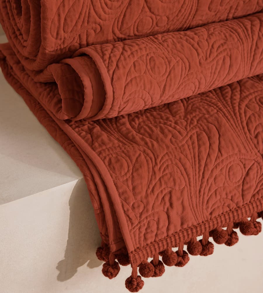 Obie Bedspread Rust, 240 x 260cm