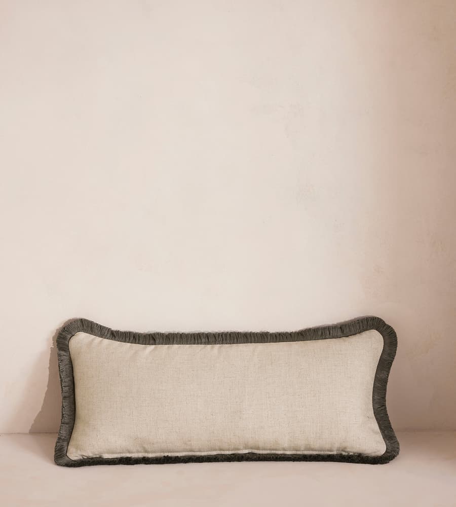 Charis Oblong Cushion, Charcoal - Soho Home
