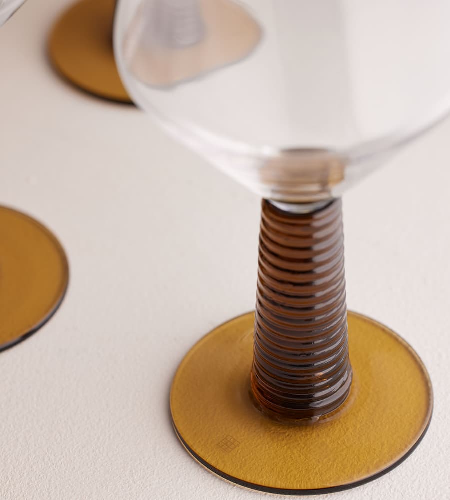Bennett Wine Glass, Sepia, Set of Four