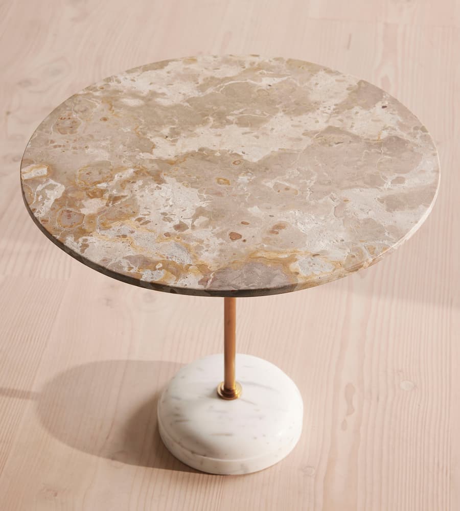 Fleet Side Table, Large, Kapri Marble