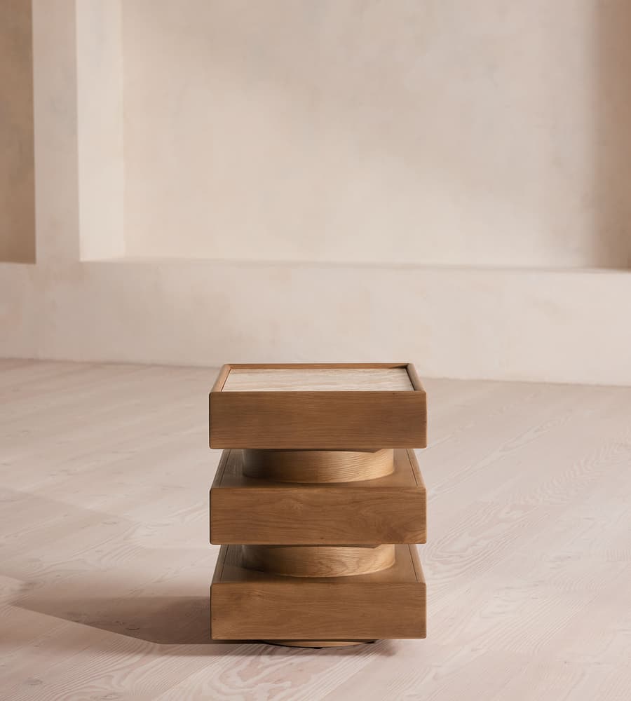 Flynn Side Table, Lacorado Marble