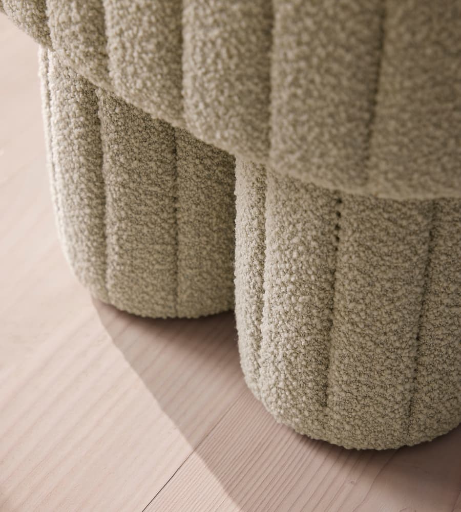 Rhea Footstool, Boucle, Pistachio