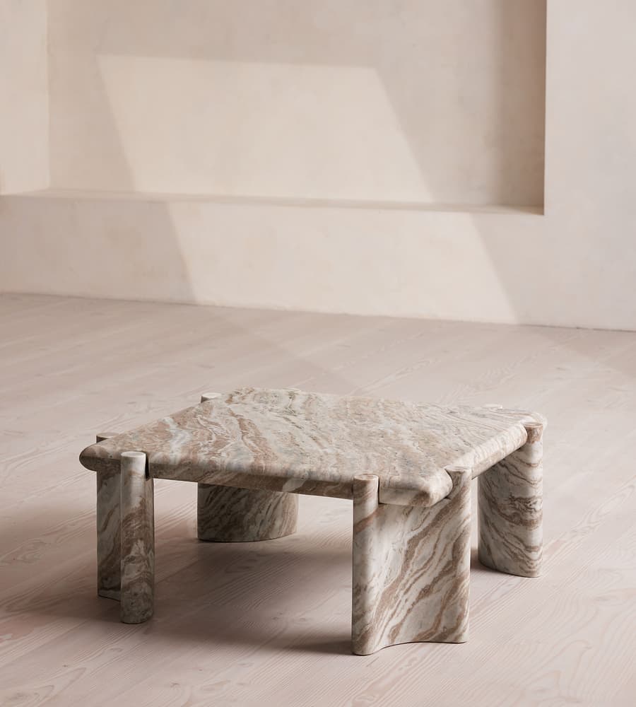 Lorella Coffee Table, Terra Bianca Marble