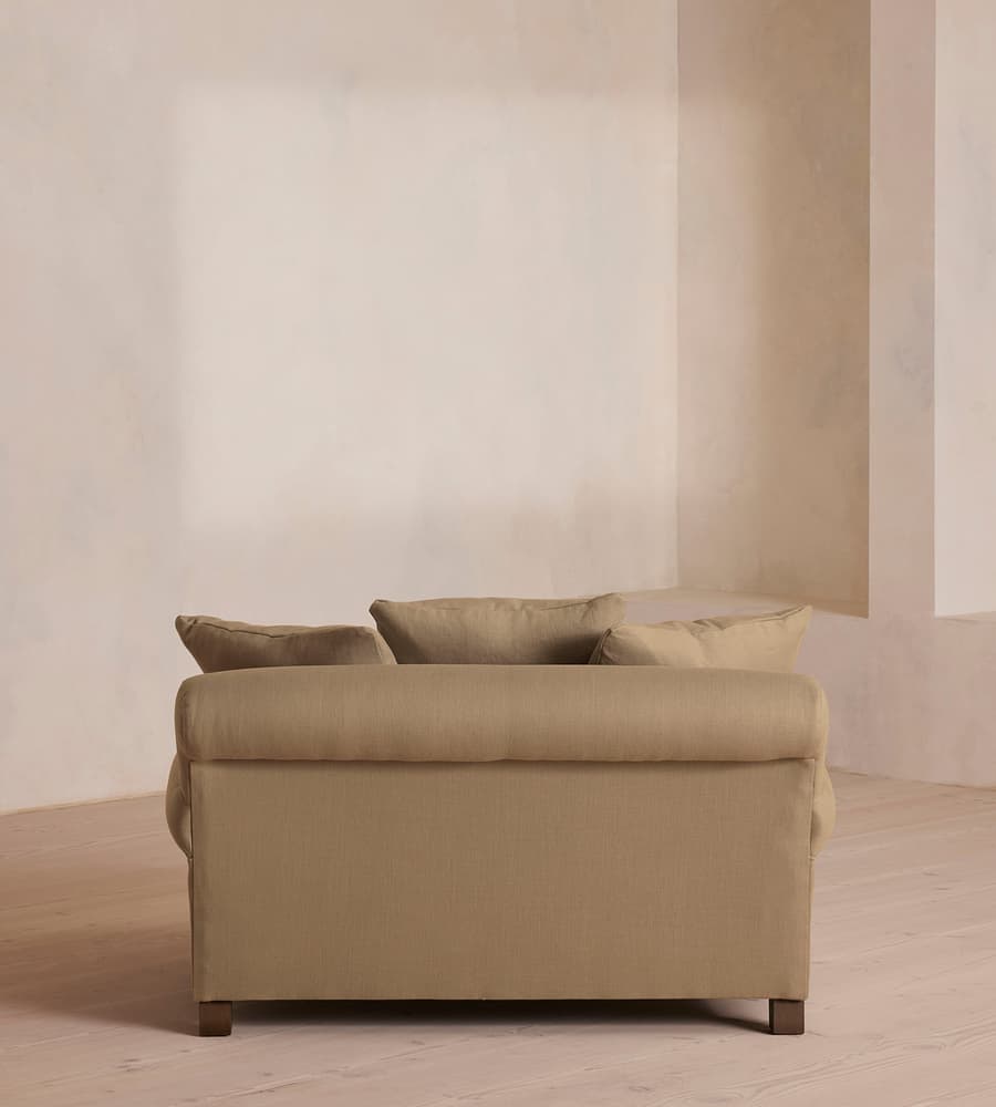 Audrey Loveseat, Linen, Wheat, US