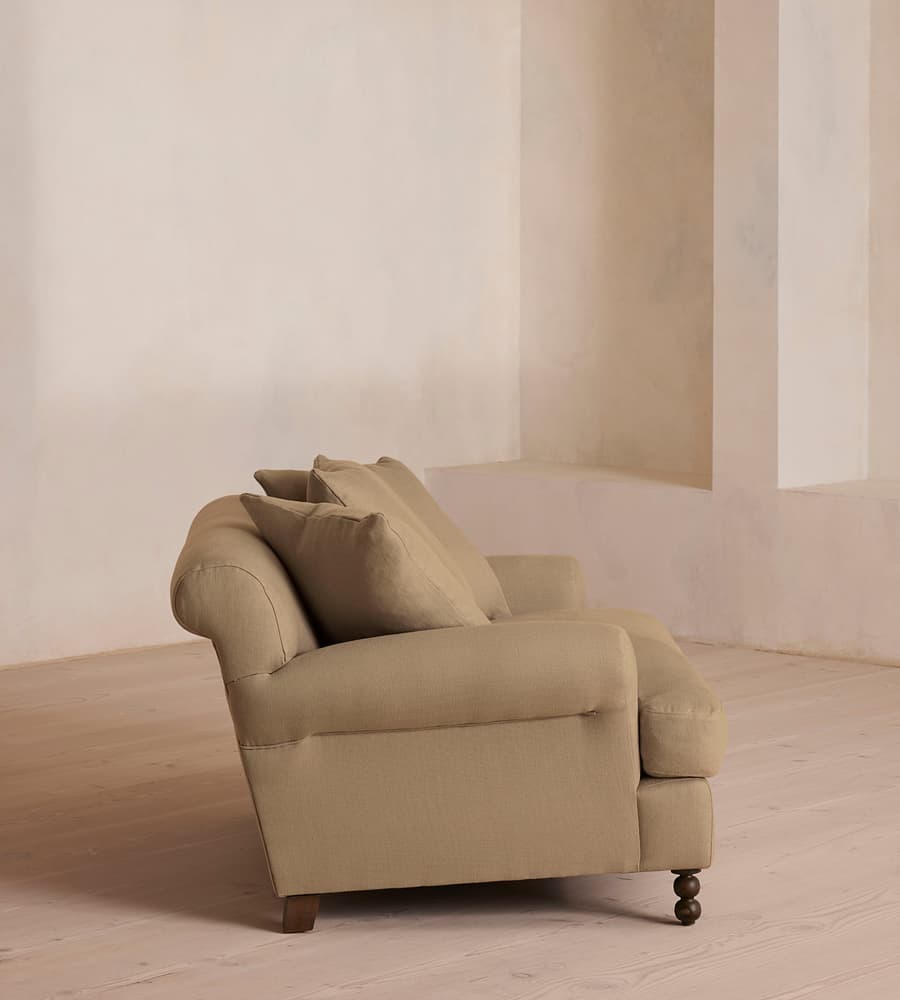 Audrey Loveseat, Linen, Wheat, US