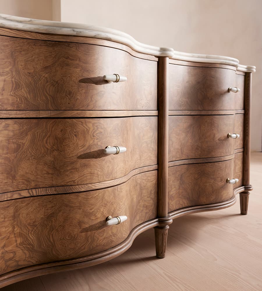 Valerie Double Vanity, Arabescato Marble - Soho Home