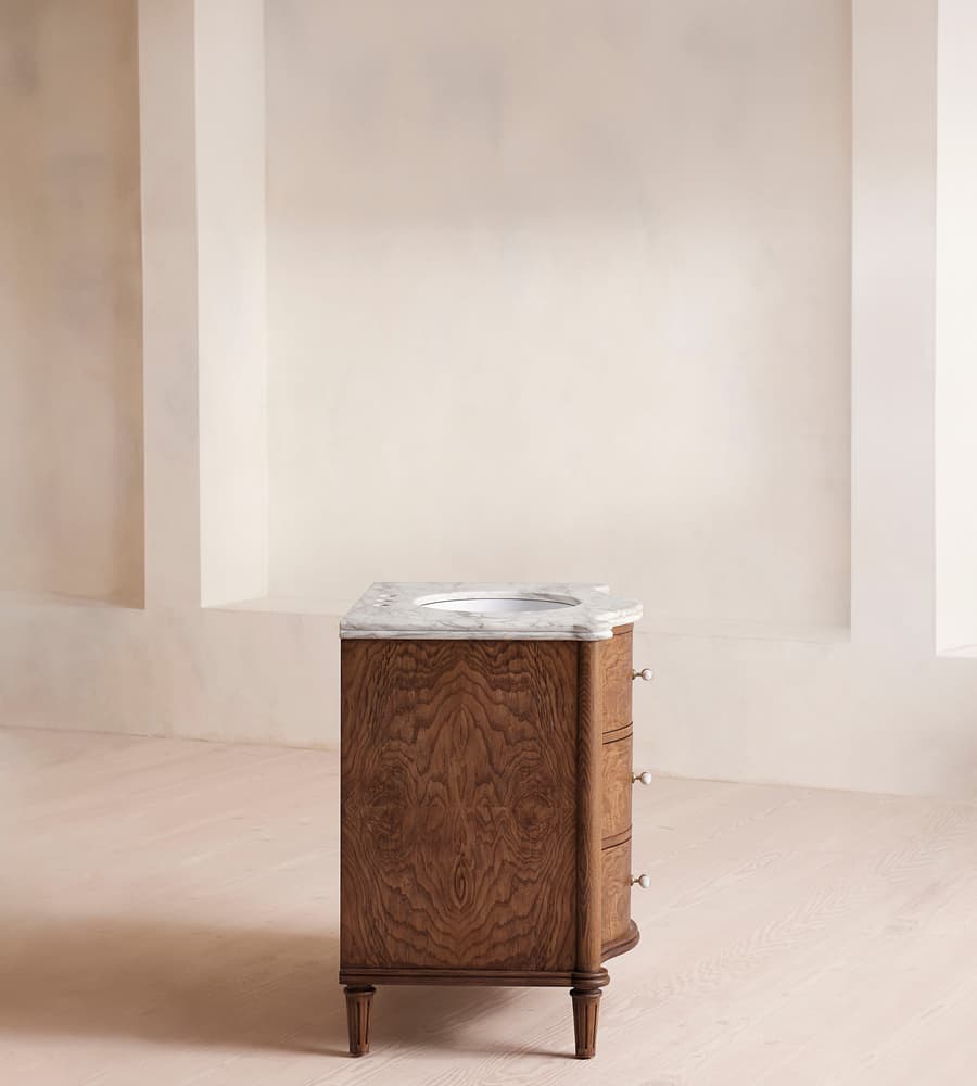 Valerie Single Vanity, Arabescato Marble - Soho Home