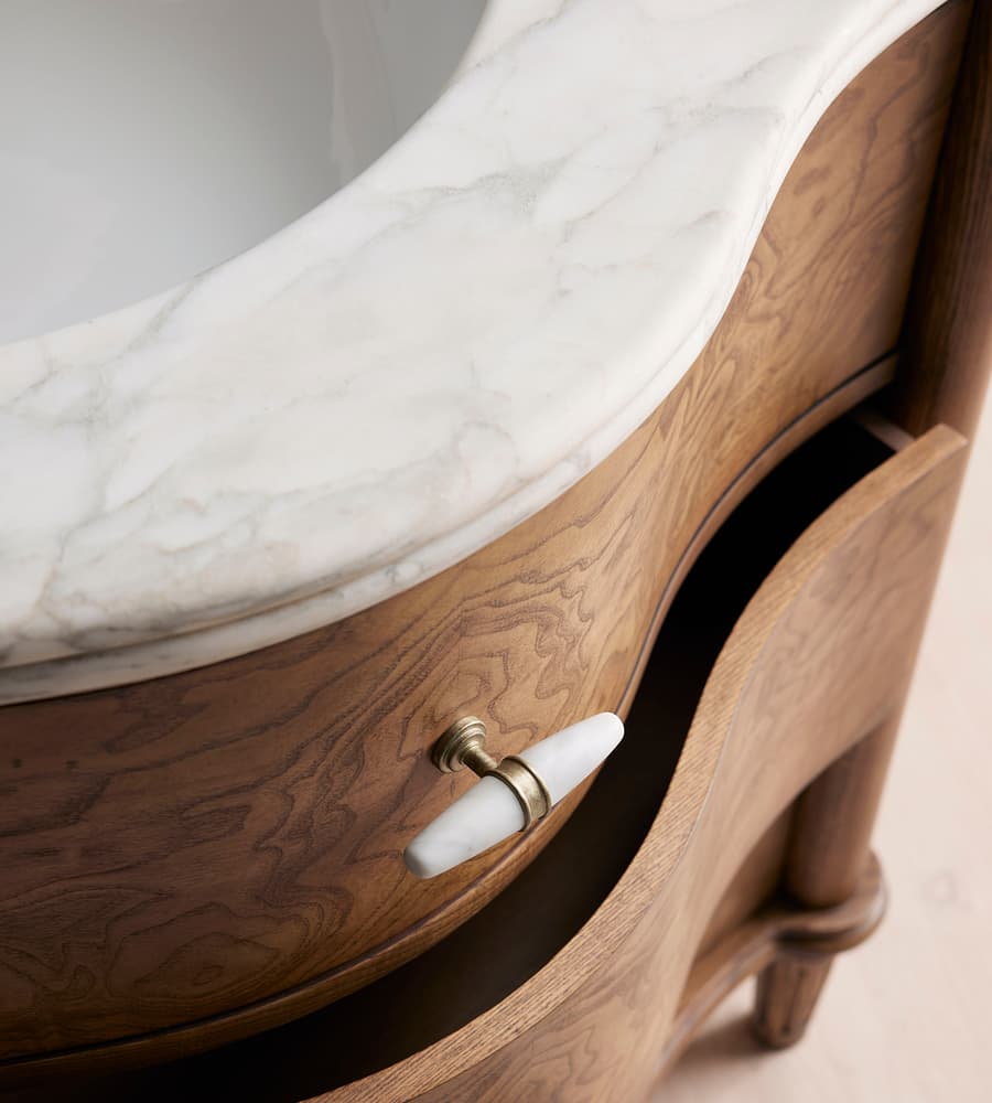 Valerie Single Vanity, Arabescato Marble - Soho Home