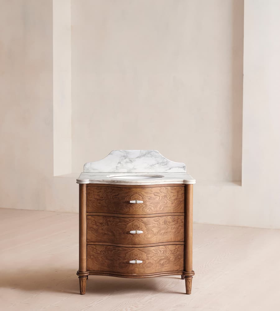 Valerie Single Vanity, Arabescato Marble - Soho Home