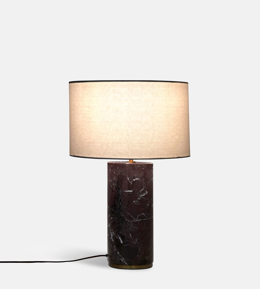 Remi Marble Table Lamp, Red, US