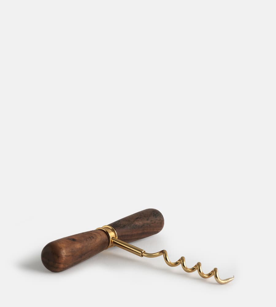 Gold & Wood Corkscrew