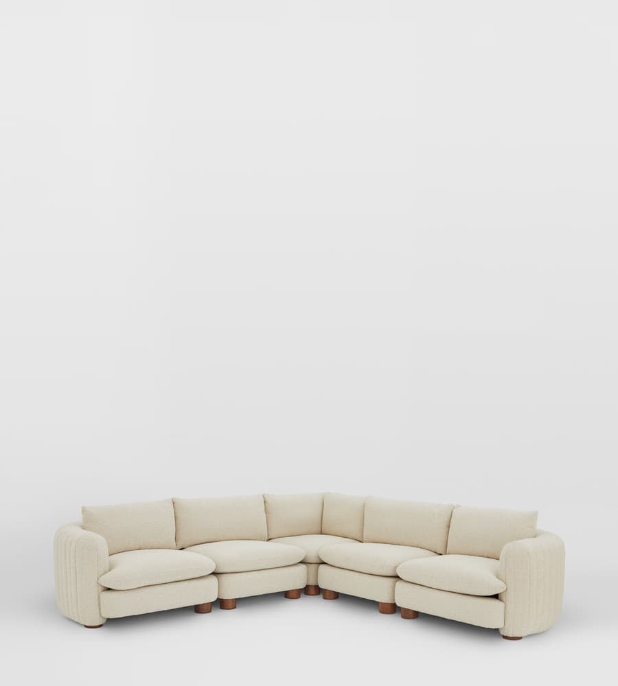 Vivienne Modular Corner Sofa, Boucle Natural