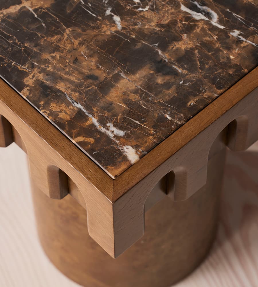 Hiro Side Table, Michelangelo Marble
