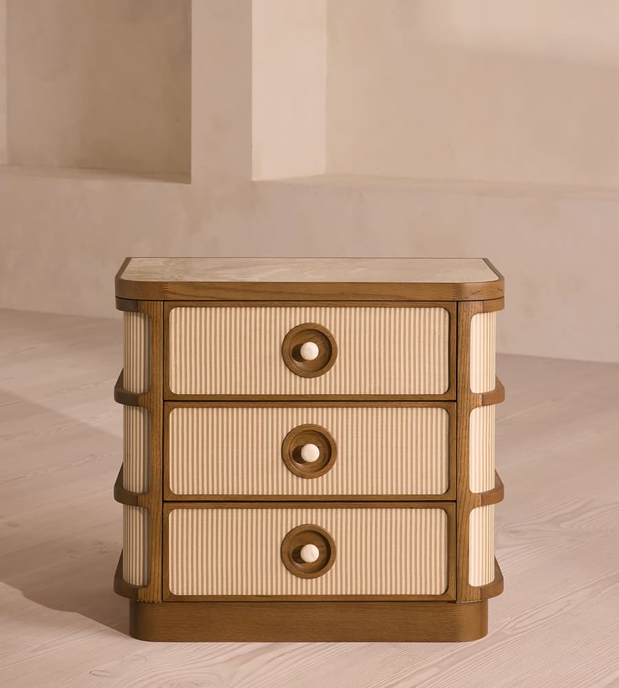 Cora Bedside Table, Royal Diana Marble