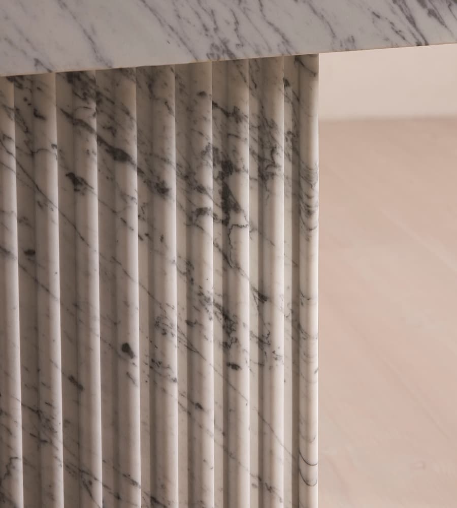 Stellios Double Vanity, Arabescato Marble