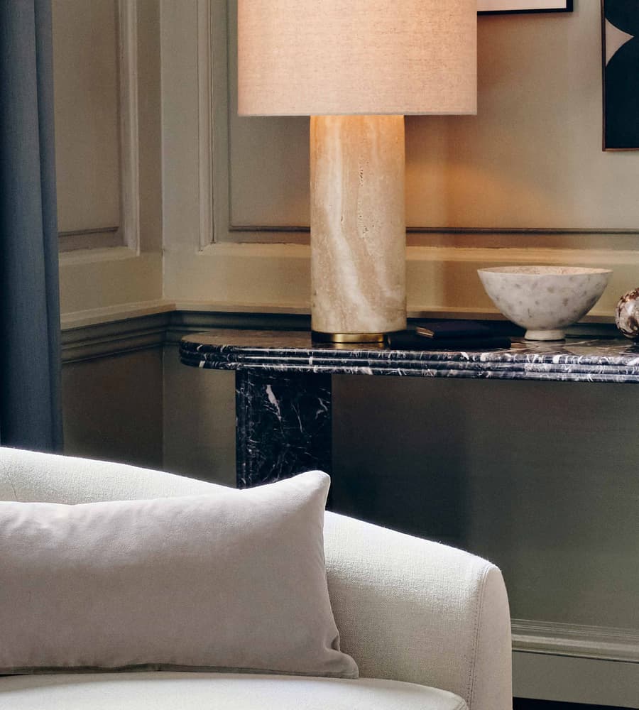 Remi Stone Table Lamp, Large, US