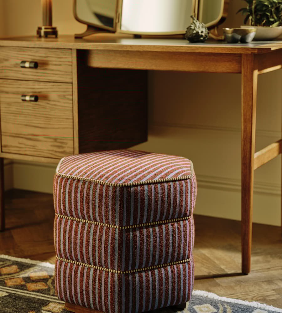 Lyla Footstool, Kortini Stripe