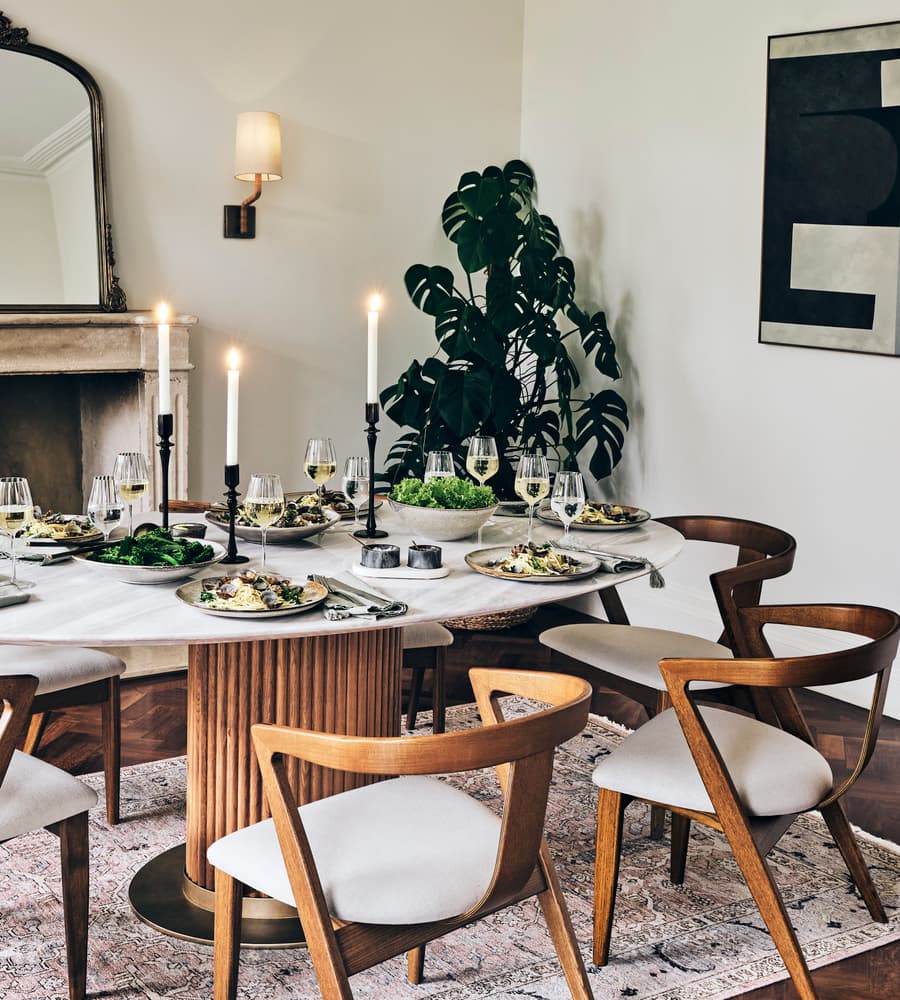 Edwin Dining Chair, Natural Linen, US