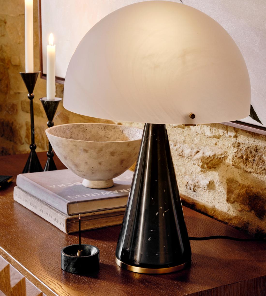 Lamp on table store