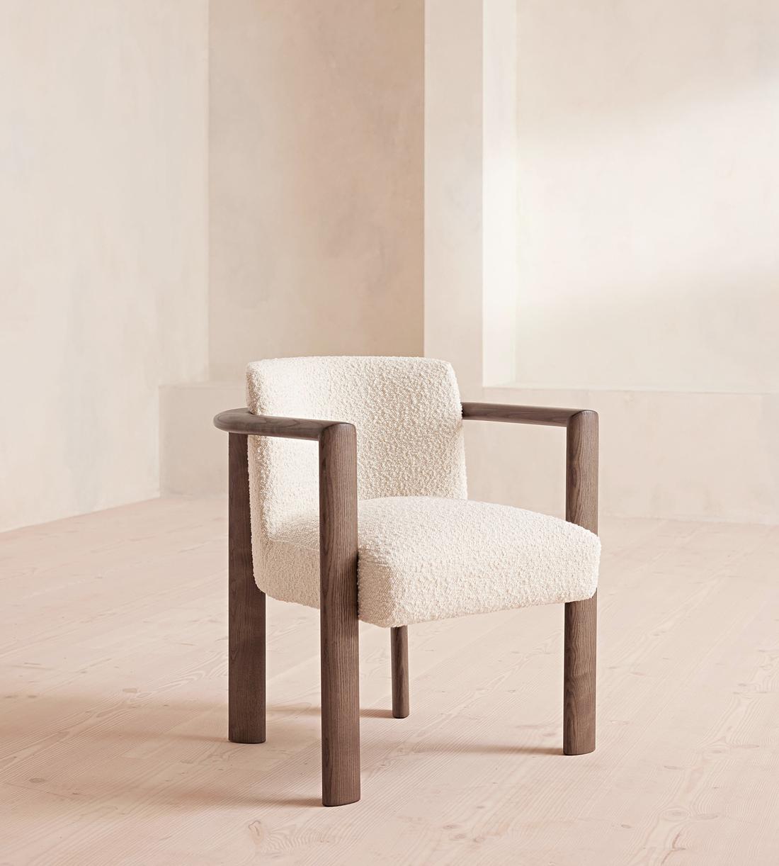 Aria Dining Chair Boucle Cream US