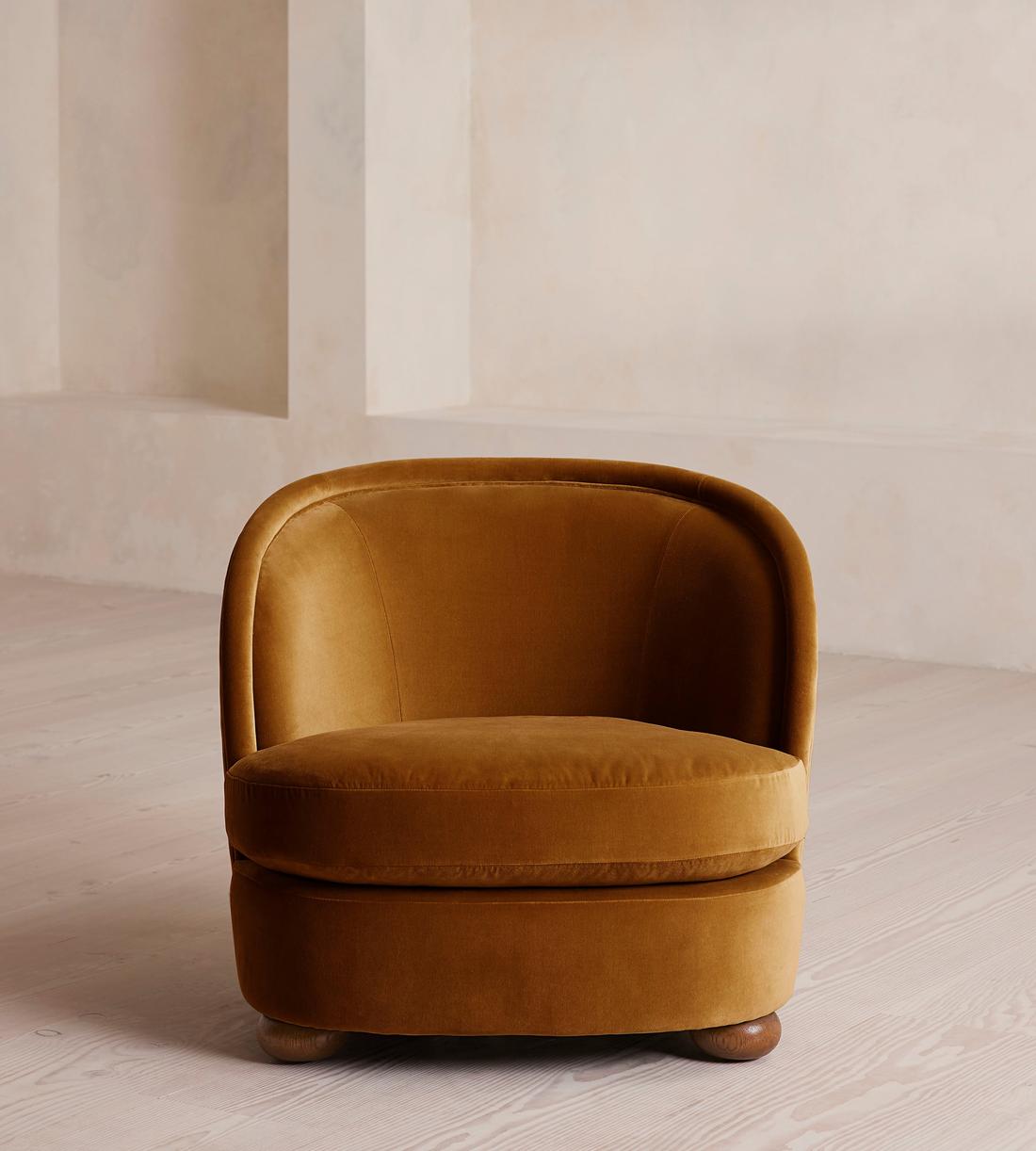 Blair Tub Armchair Velvet Mustard US