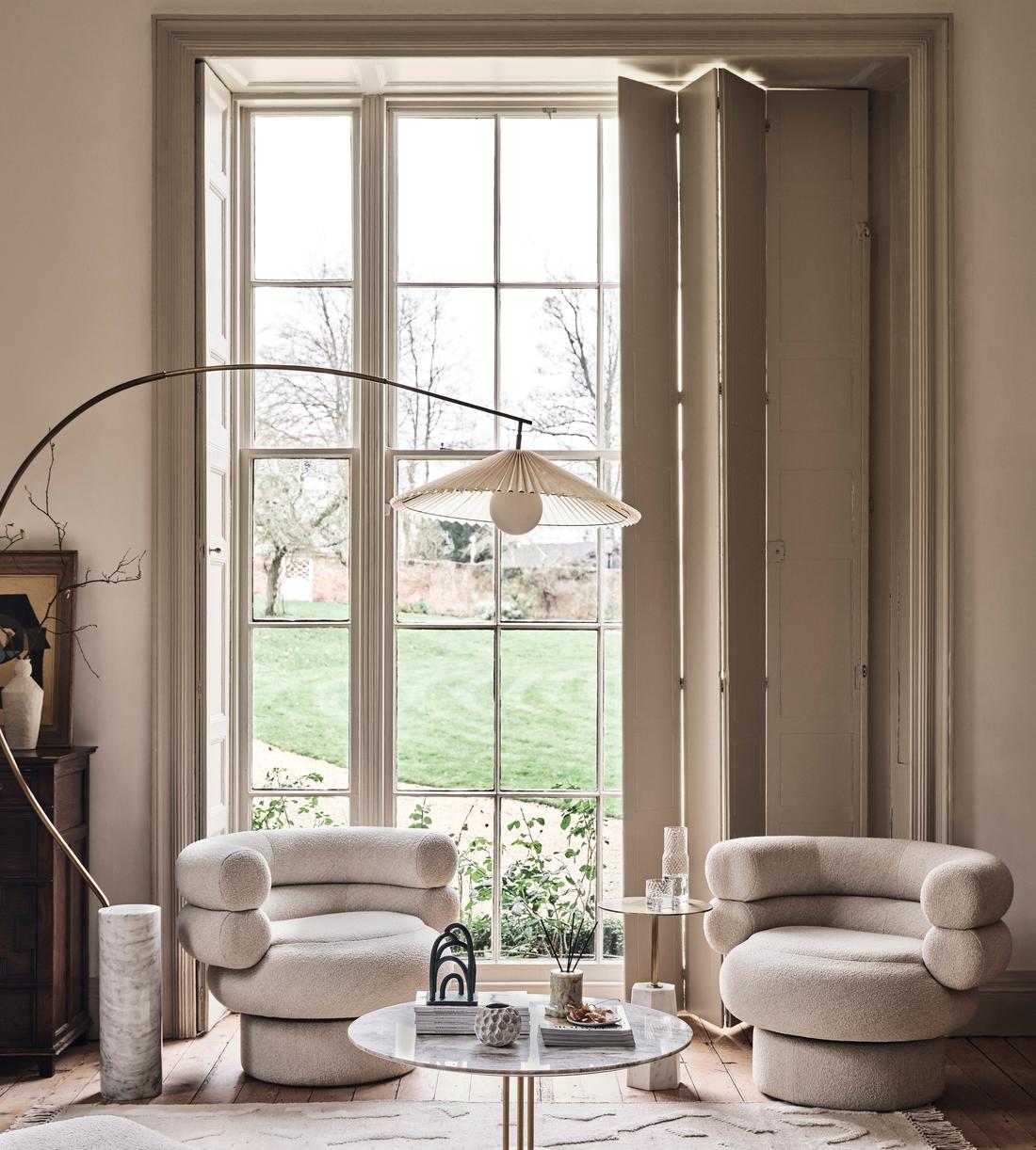 Rolland Armchair Italian Boucle Ecru
