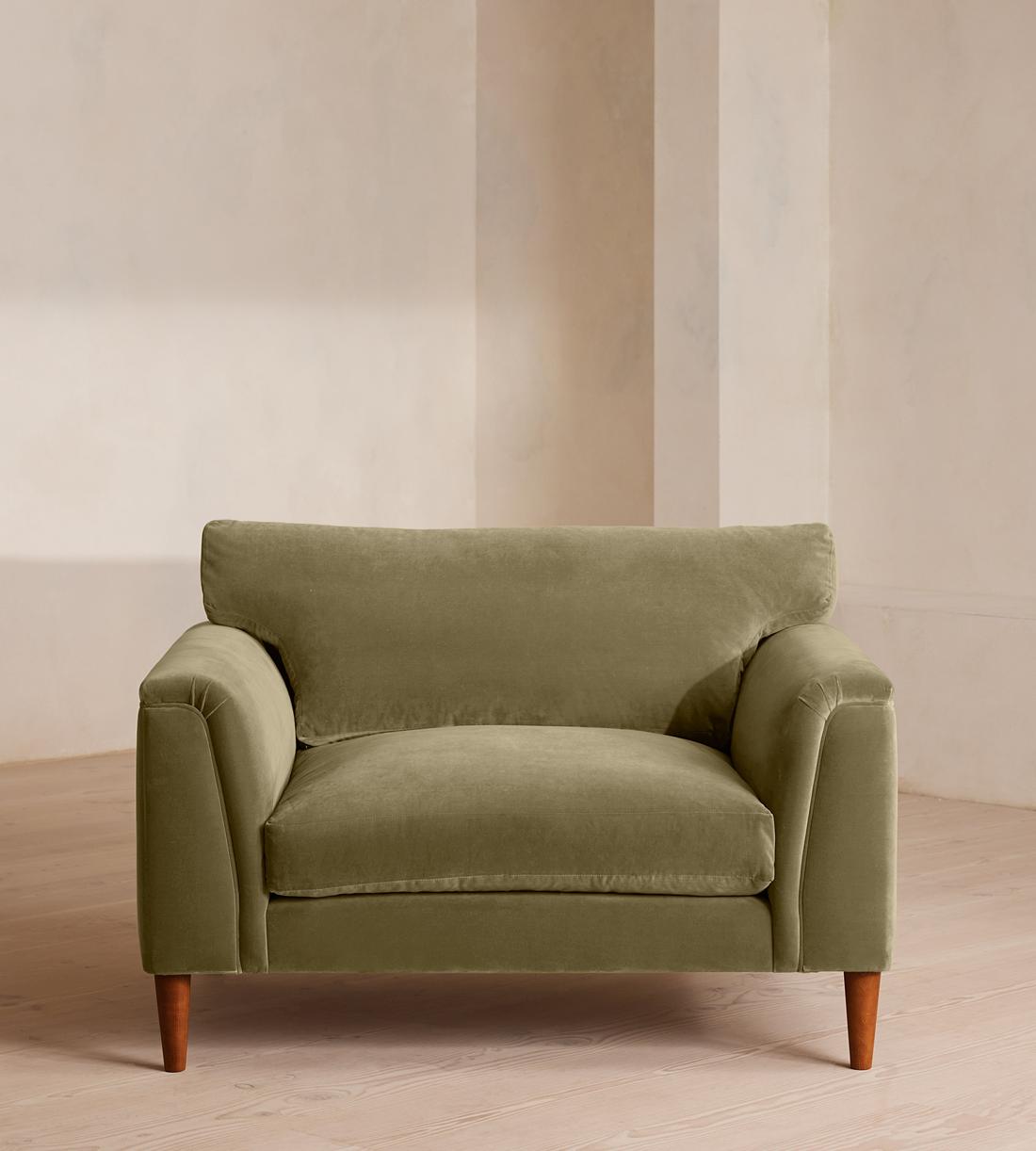 Small velvet loveseat store